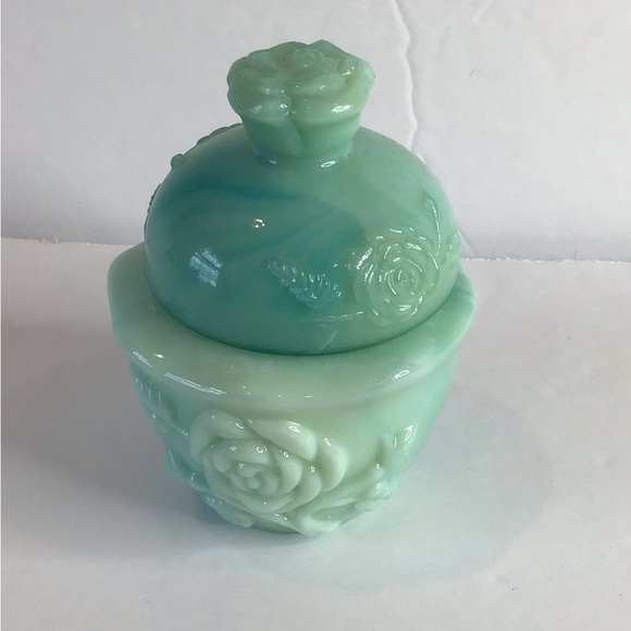 Avon | Bath | Vintage 97 Moonwind Powder Sachet Avon Jadeite Jar | Poshmark
